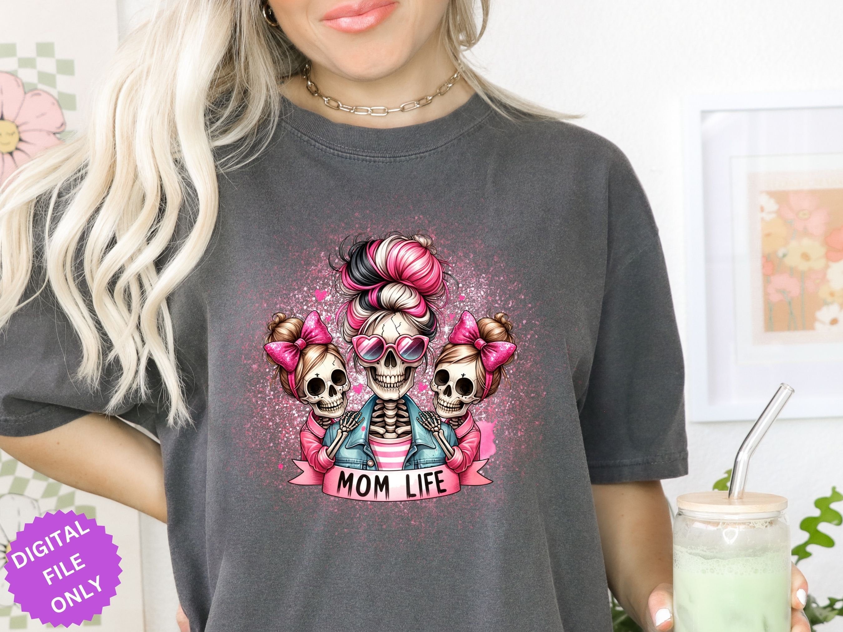 Mom Life PNG, Skeleton Mom Clipart, Skull Png Sublimation, Mom Skull ...