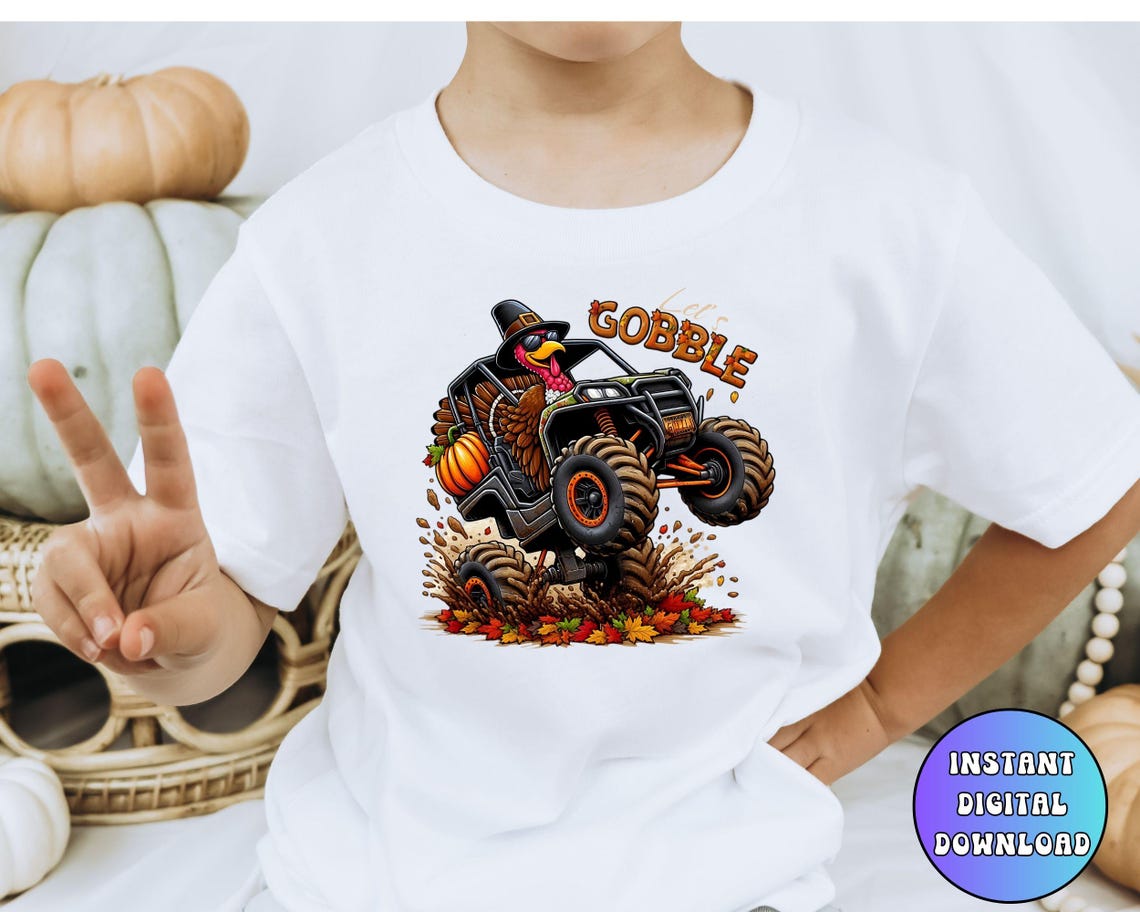 Funny Thanksgiving Gobble Turkey PNG ,UTV Png,trending Fall Png,boy ...