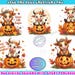 Autumn Highland Cows Clipart, Fall Clipart, Pumpkin Clipart,baby Animal ...
