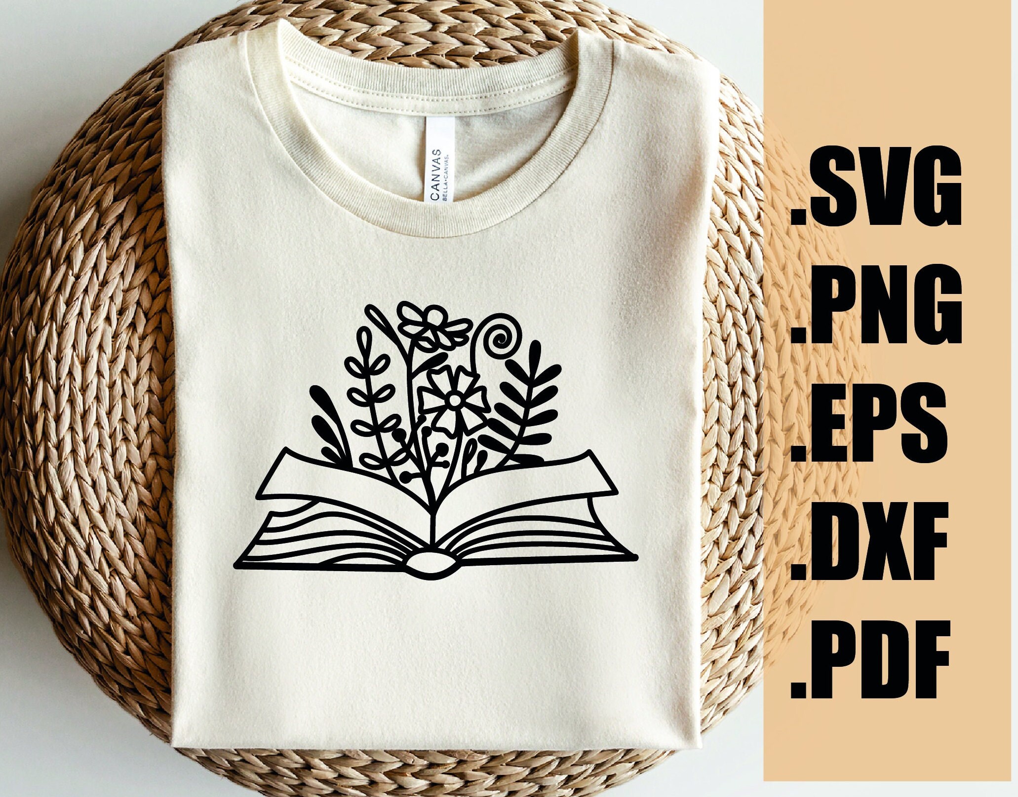 Open Book With Flowers Svg, Books Svg, Book Lover Svg, Bookworm Svg ...