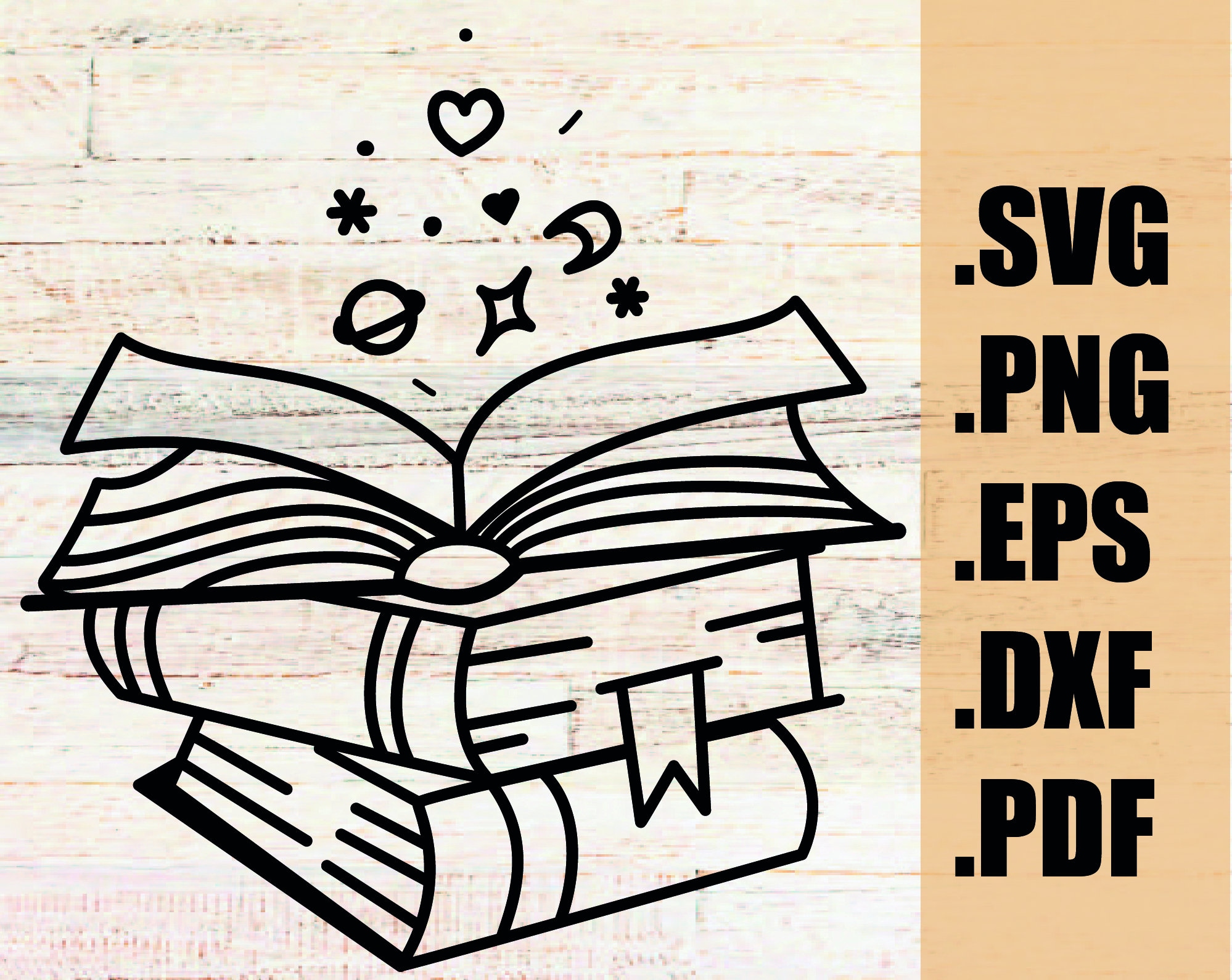 Books Svg, Magic Books Svg, Space Book Svg, Book Lover Svg, Bookworm ...