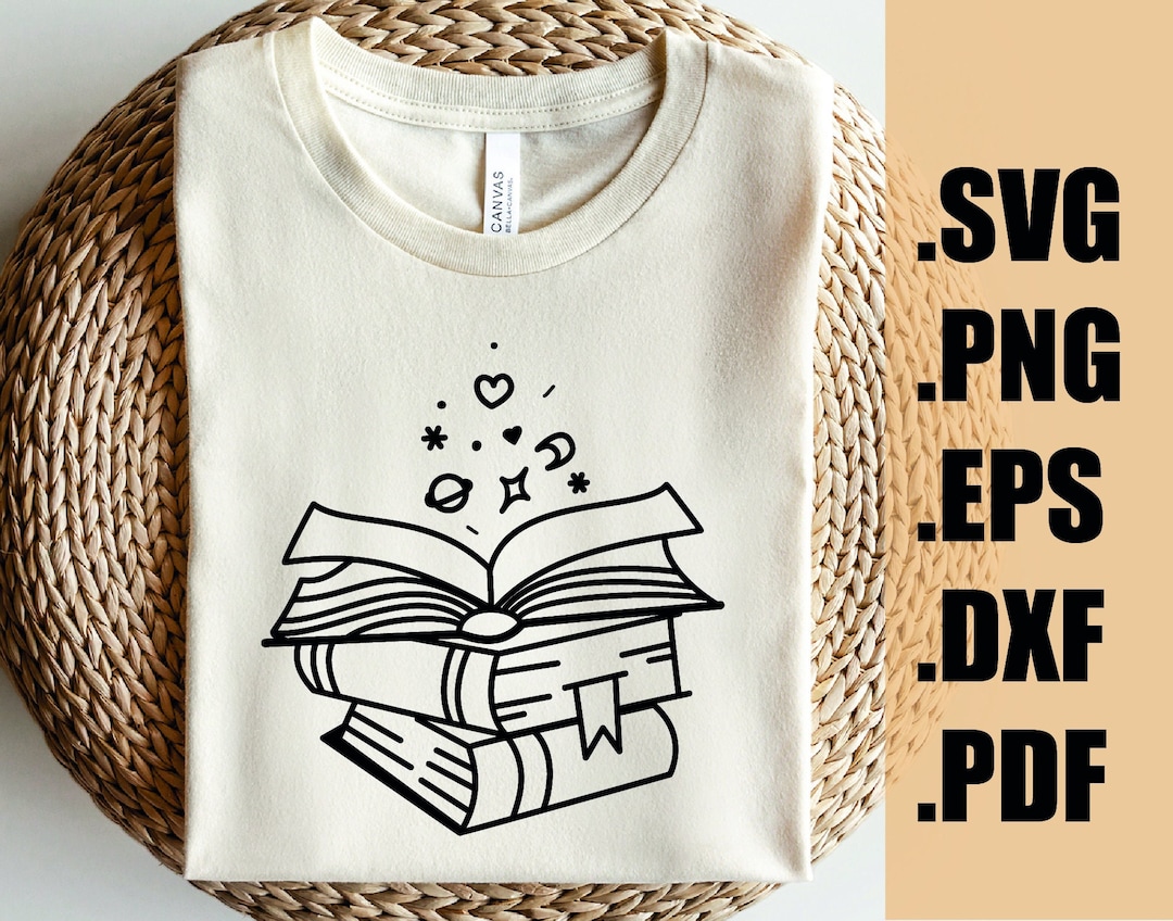 Books Svg, Magic Books Svg, Space Book Svg, Book Lover Svg, Bookworm ...