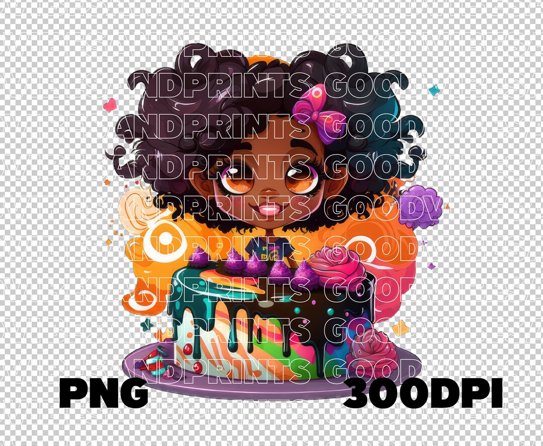 Peekaboo Girl Princess Birthday Cake Rainbow PNG, Little Melanin Queen ...