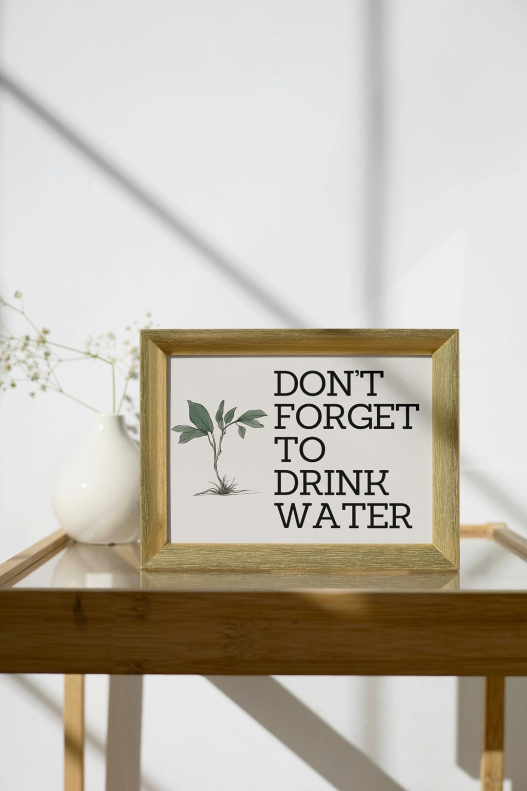 Drink Water Motivational Wall Art to Print - Etsy