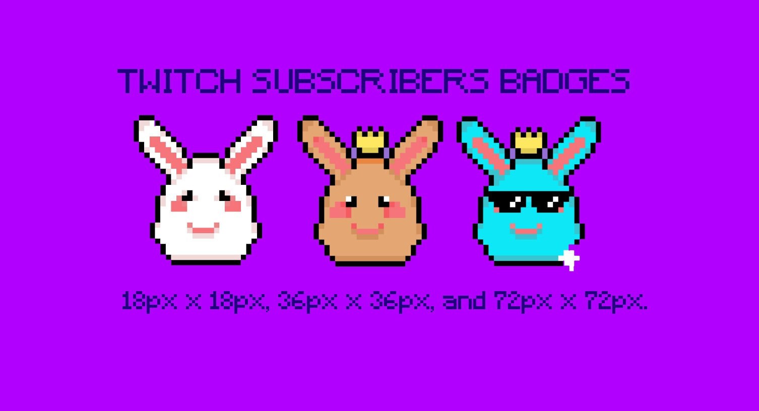 Twitch Subscribers Badges | Rabbits | - Etsy