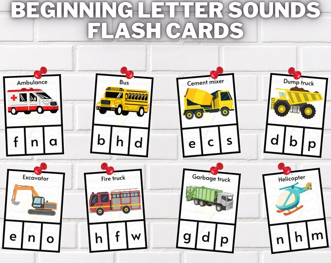 Printable Alphabet Cards, Transportation Theme Alphabet, ABC Cards ...