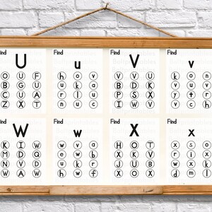 Alphabet Letters Worksheet, Dot Activity, Find the Letter, Preschool ...