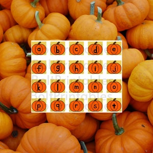 Printable Pumpkin Patch Alphabet Uppercase & Lowercase Letter - Etsy