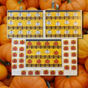 Printable Pumpkin Patch Alphabet Uppercase & Lowercase Letter - Etsy