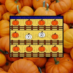 Printable Pumpkin Patch Alphabet Uppercase & Lowercase Letter - Etsy