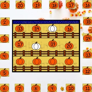Printable Pumpkin Patch Number Order Activity Worksheets Counting ...