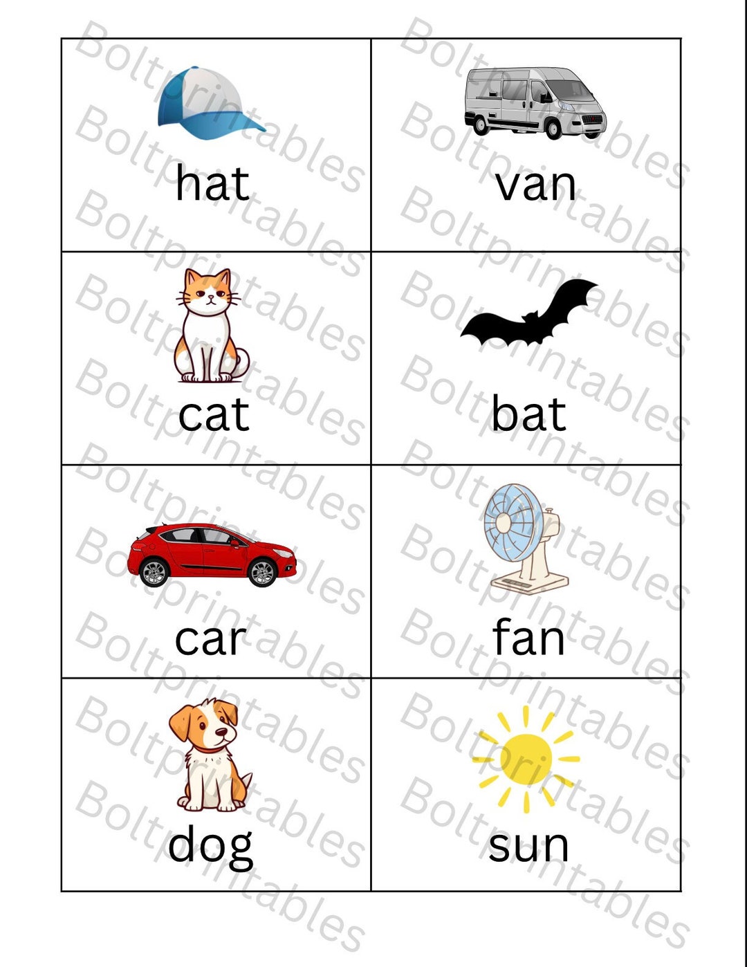 CVC Words With Pictures Practice Letter Sounds Practice - Etsy Canada