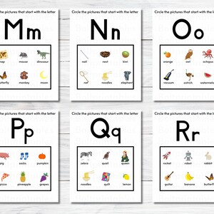 Alphabet Letters Sounds, Beginning Letter Phonics Picture Activity ...