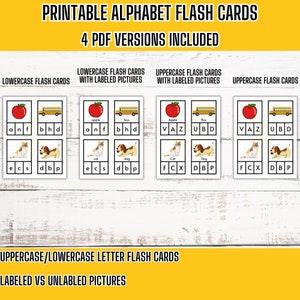 Alphabet Flash Cards, Match Beginning Letter Sounds, Digital Printable ...