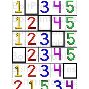 Printable Number Order Worksheet, Number Matching, Fill in Missing ...
