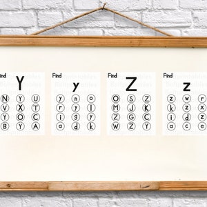 Alphabet Letters Worksheet, Dot Activity, Find the Letter, Preschool ...