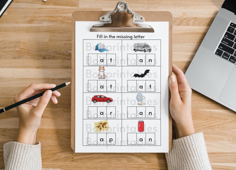 CVC Words Worksheets Bundle, AEIOU Vowel CVC Words With Pictures ...