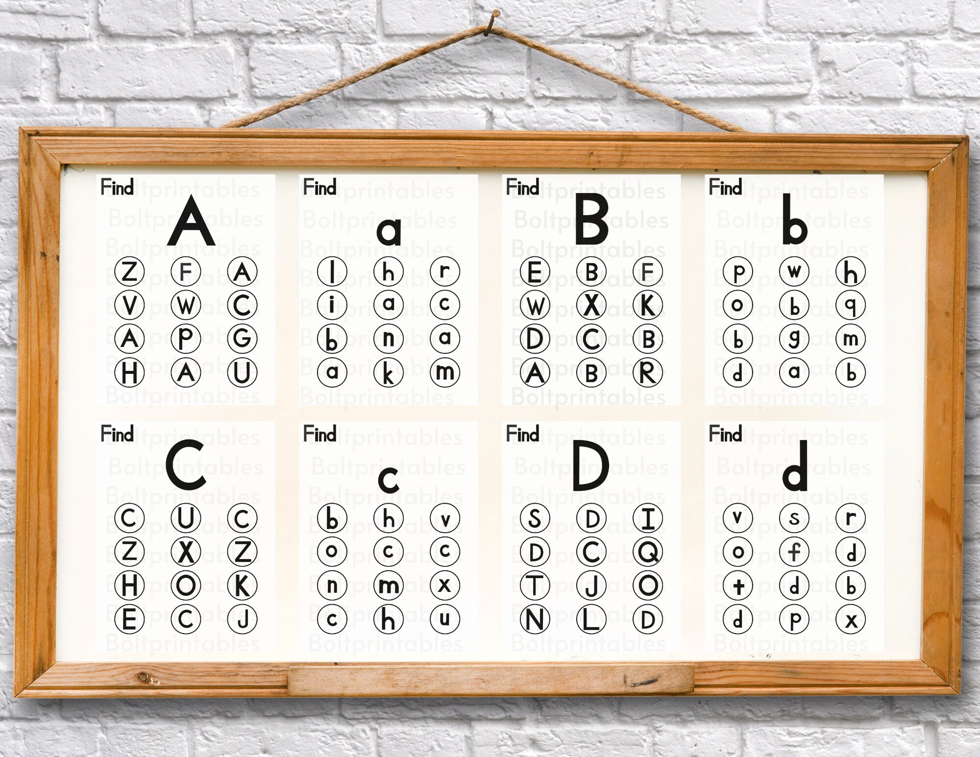 Alphabet Letters Worksheet, Dot Activity, Find the Letter, Preschool ...