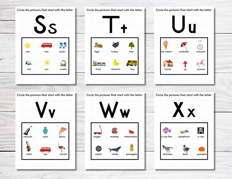 Alphabet Letters Sounds, Beginning Letter Phonics Picture Activity ...