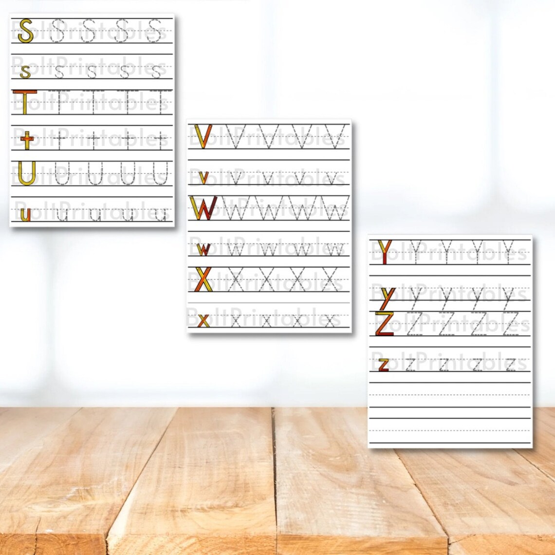 Printable Custom Alphabet Uppercase and Lowercase Tracing Worksheets - Etsy