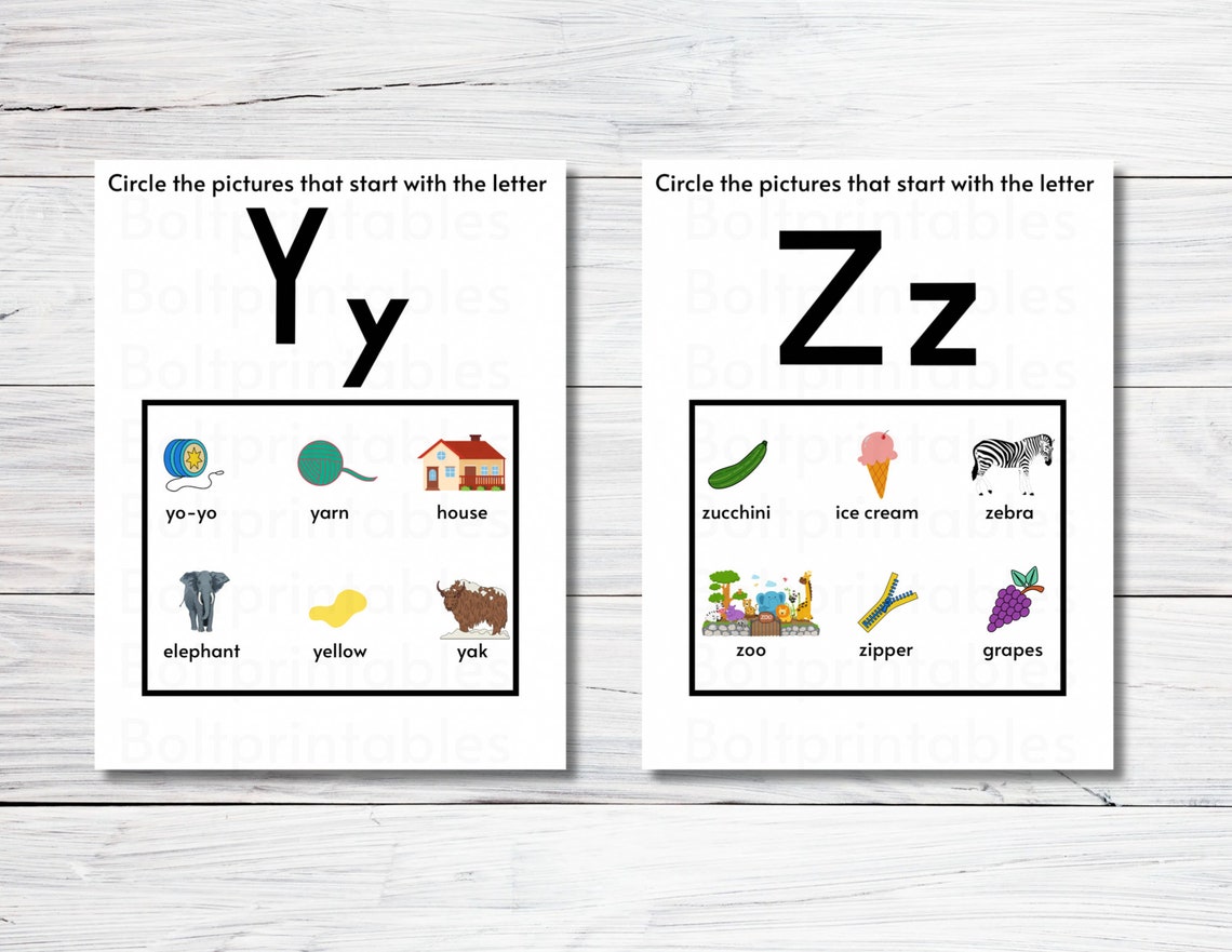 Alphabet Letters Sounds, Beginning Letter Phonics Picture Activity ...