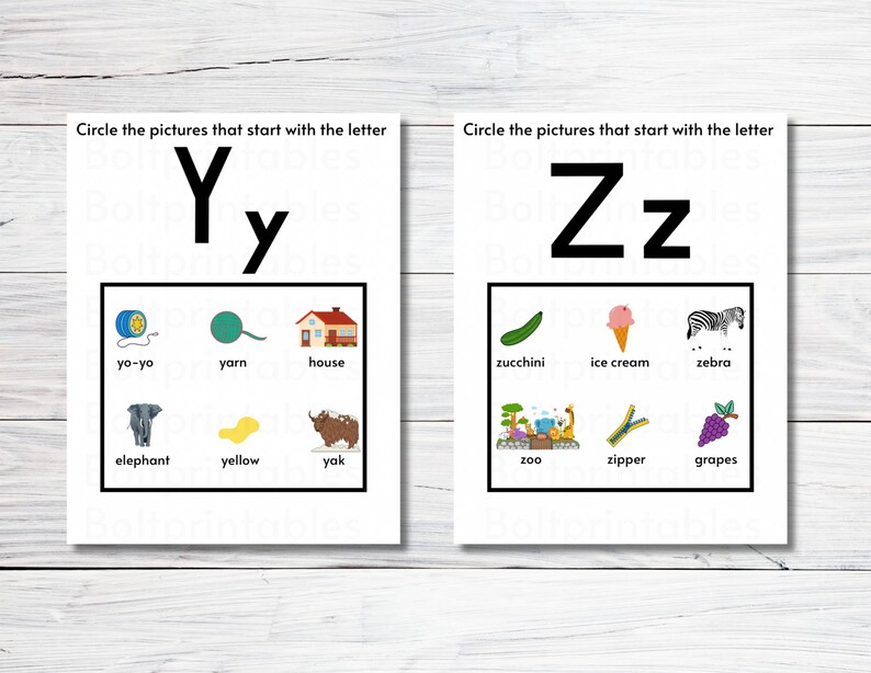 Alphabet Letters Sounds, Beginning Letter Phonics Picture Activity ...