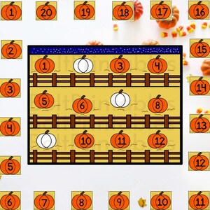 Printable Pumpkin Patch Number Order Activity Worksheets Counting ...