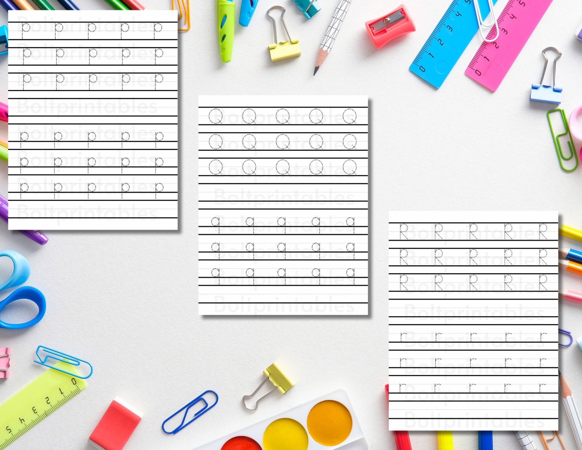 26 Alphabet Tracing Worksheets, Digital Printable, Uppercase Lowercase ...