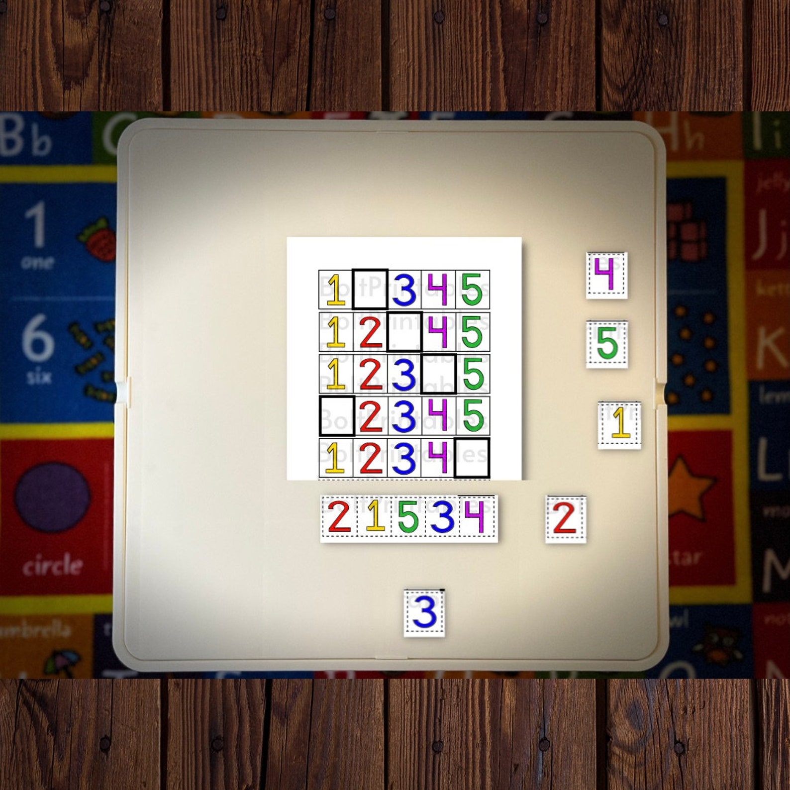 Printable Number Order Worksheet, Number Matching, Fill in Missing ...