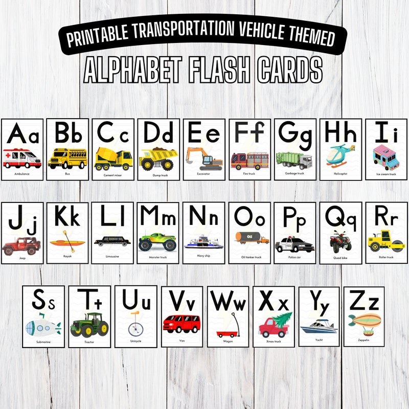 Transportation Alphabet - Etsy