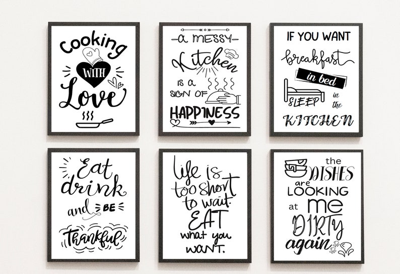 Kitchen Quotes Kitchen Decor kitchen Wall Art Kitchen - Etsy