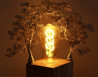 Wood Tree Lamp - Etsy