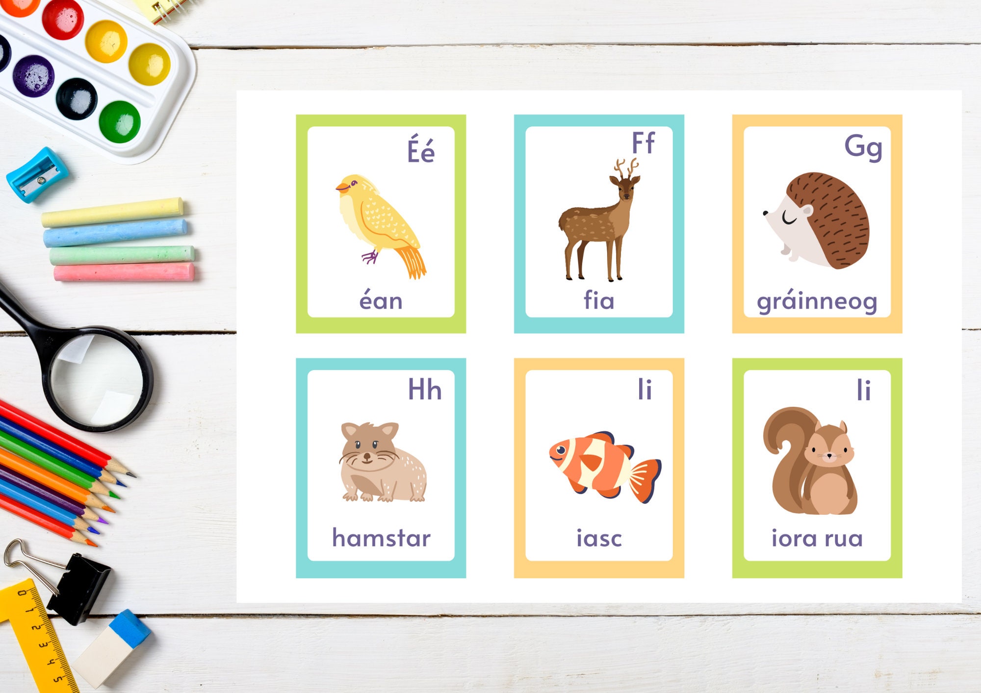 23 Flashcards Alphabet in Irish / Gaeilge With Peataí / - Etsy Ireland