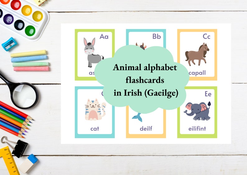 23 Flashcards Alphabet in Irish / Gaeilge With Peataí / - Etsy Ireland