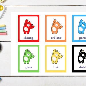 SHAPES & COLOURS 23 Flashcards in Irish for Digital Download Cruthanna ...