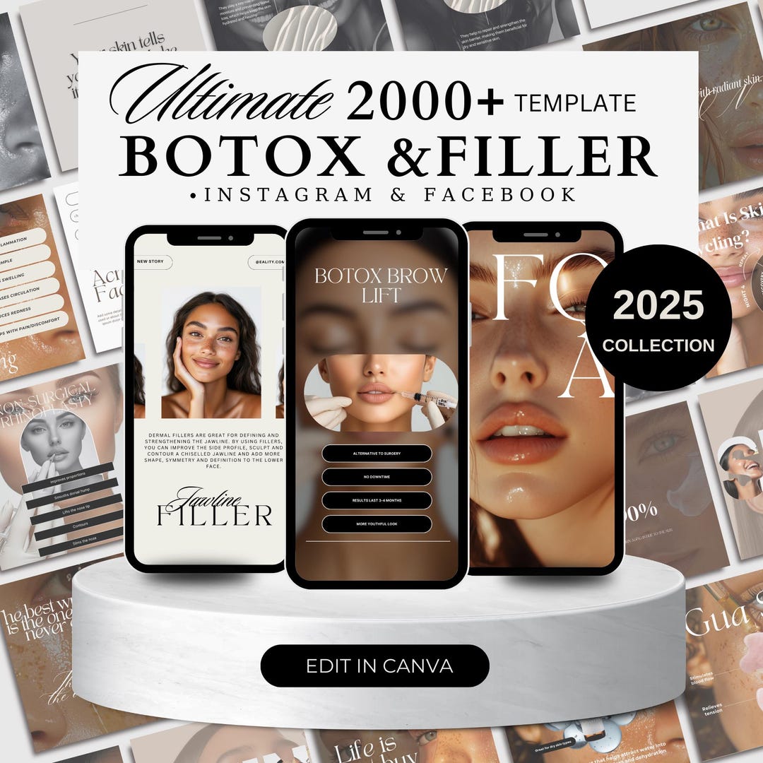 Botox and Filler Template, Nurse Injector Templates, Medspa Template ...