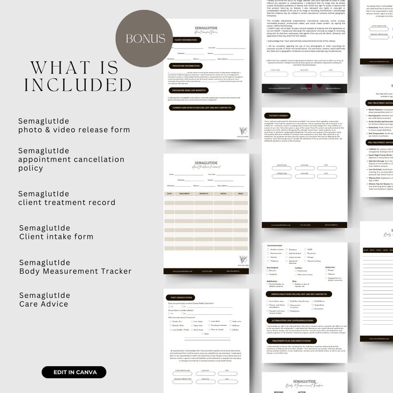 Semaglutide Weight Loss Instagram Templates: Medspa Social Media (canva ...
