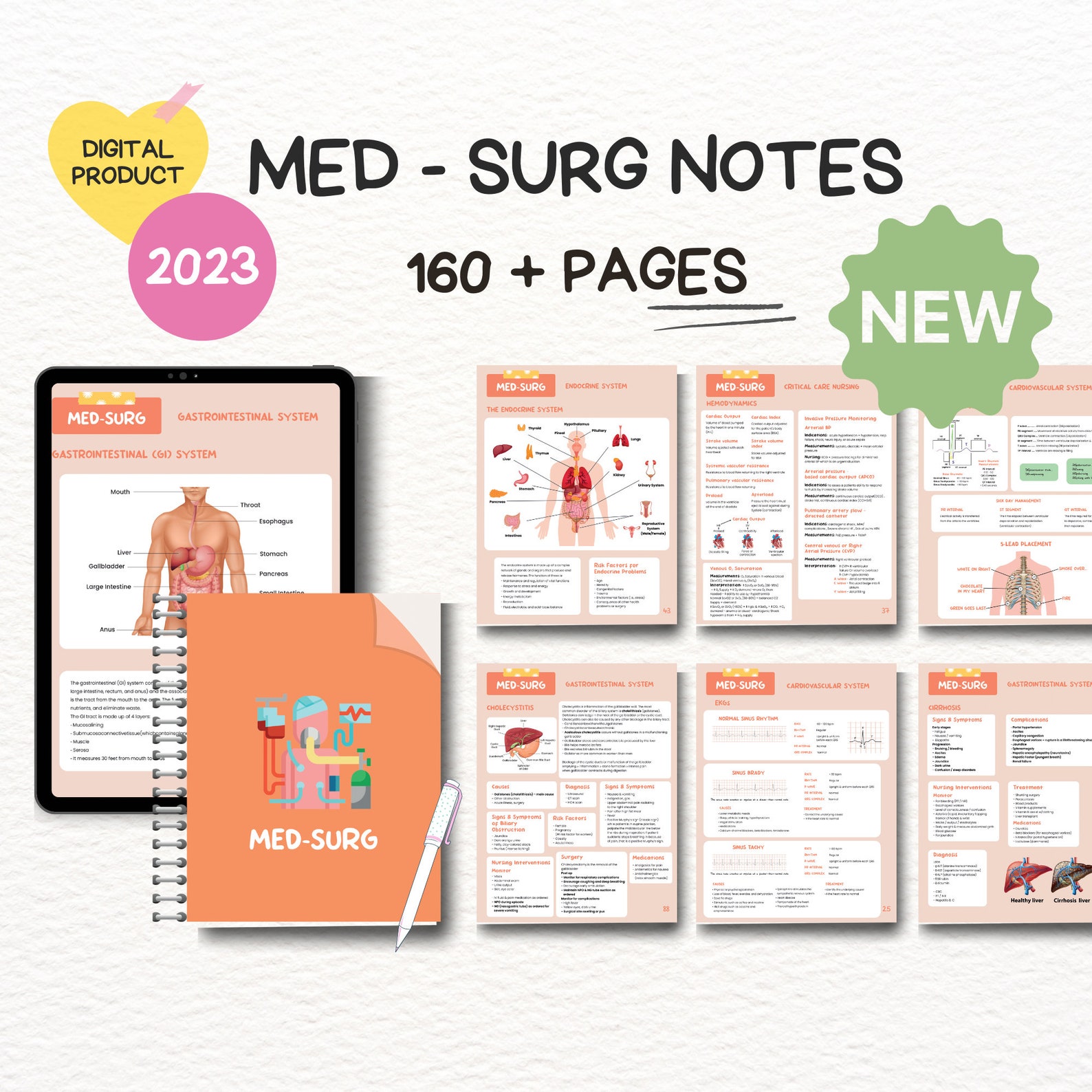 Nursing School Notes Ultimate Med Surg, Pediatrics, Fundamentals ...