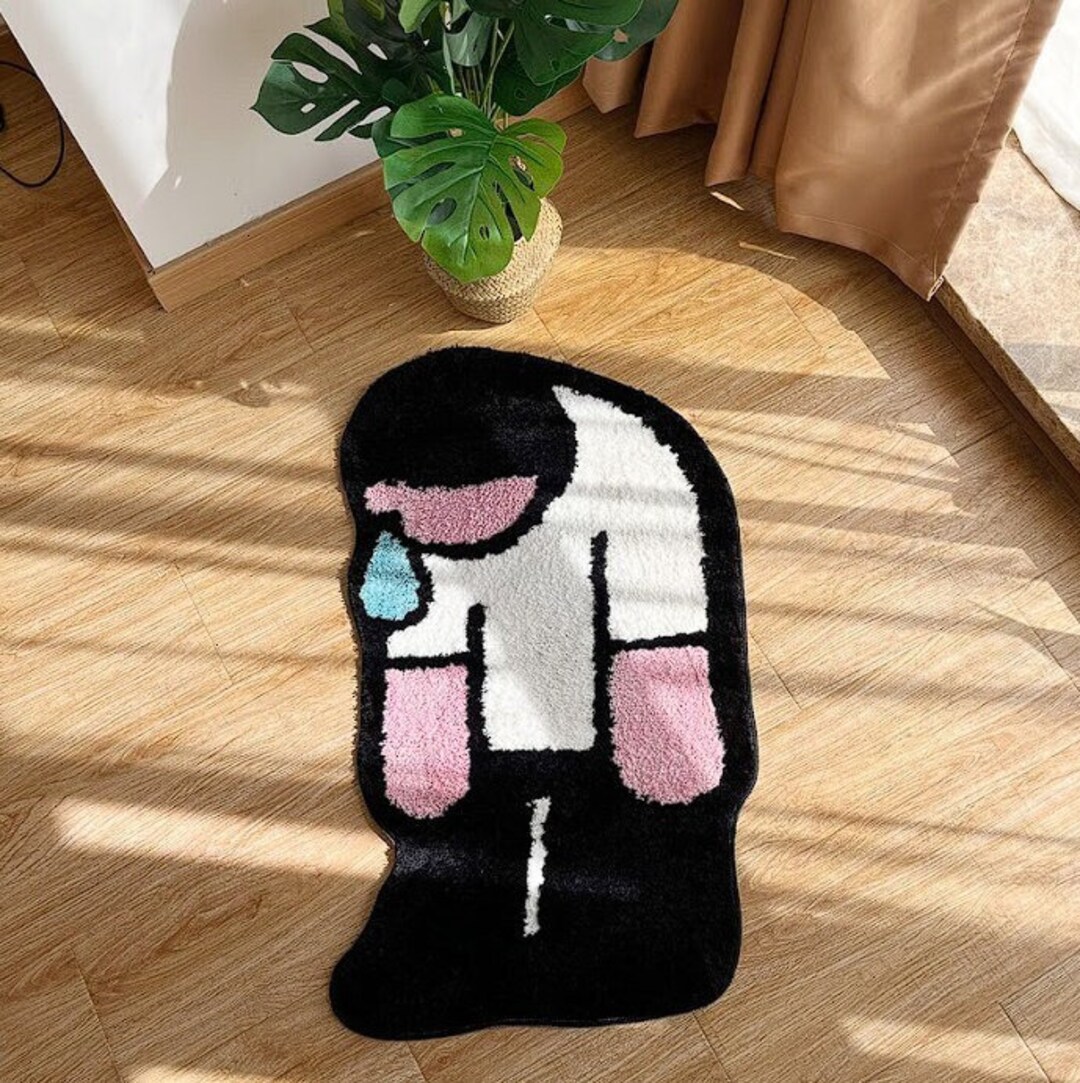 Tufted Sad Man Rug Aesthetic Rug Custom Rug Handmade Rug - Etsy