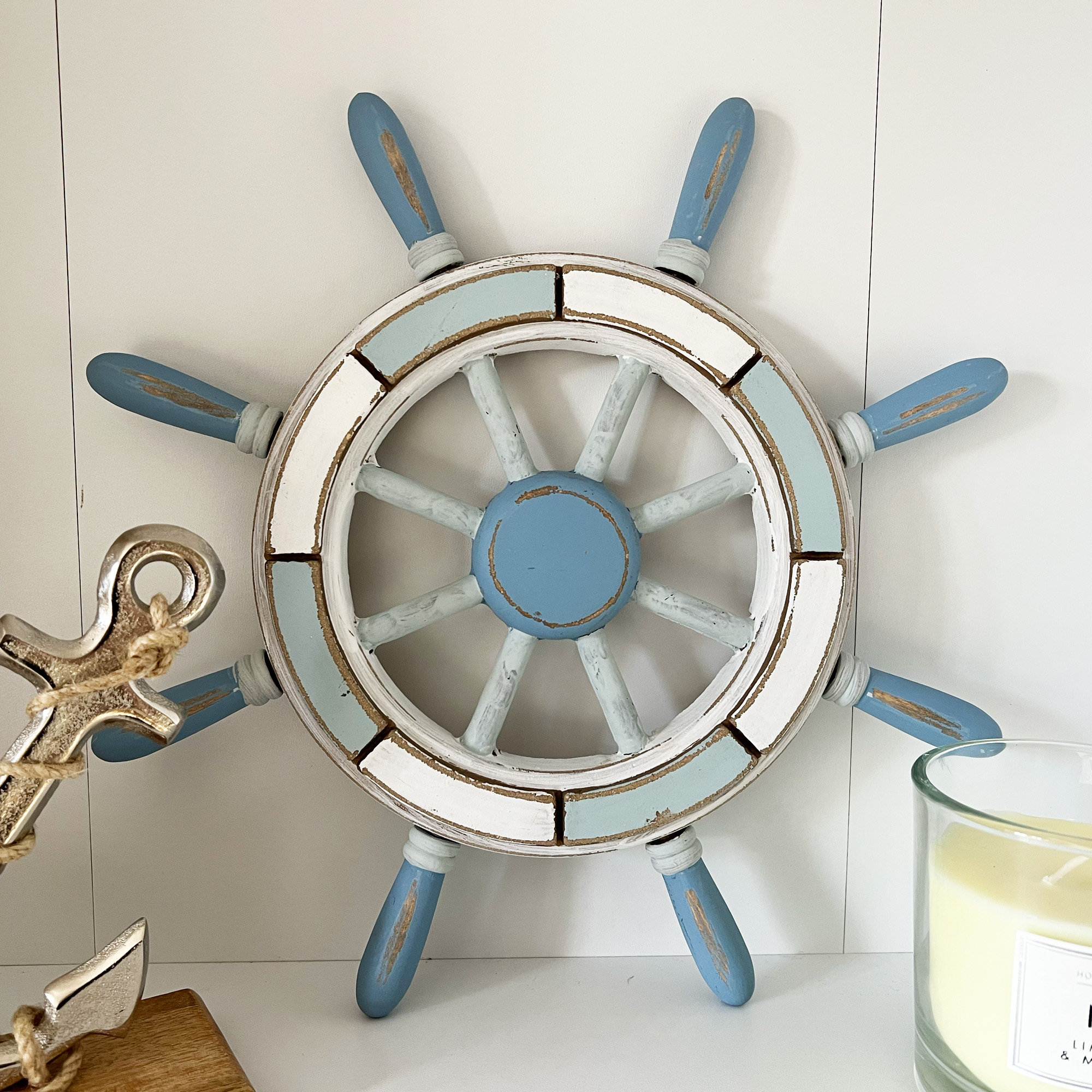 Wooden Ships Wheel Wall Decoration Nautical Home Hanging - Etsy UK