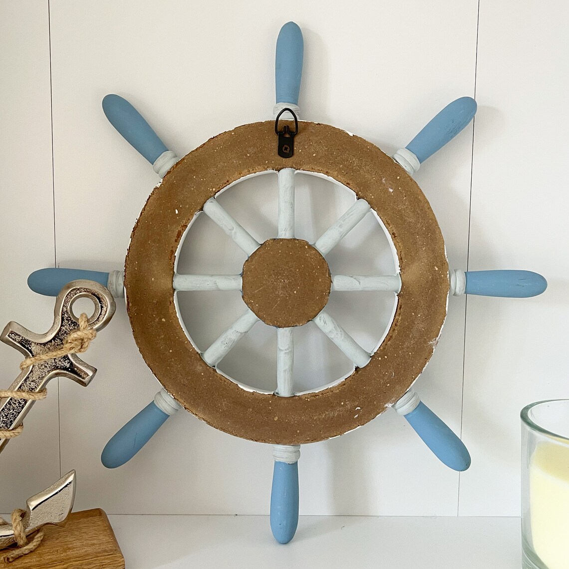 Wooden Ships Wheel Wall Decoration Nautical Home Hanging - Etsy UK
