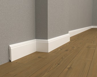 Hotel Baseboard Molding Suitable for Rooms - Durable Paintable White ...