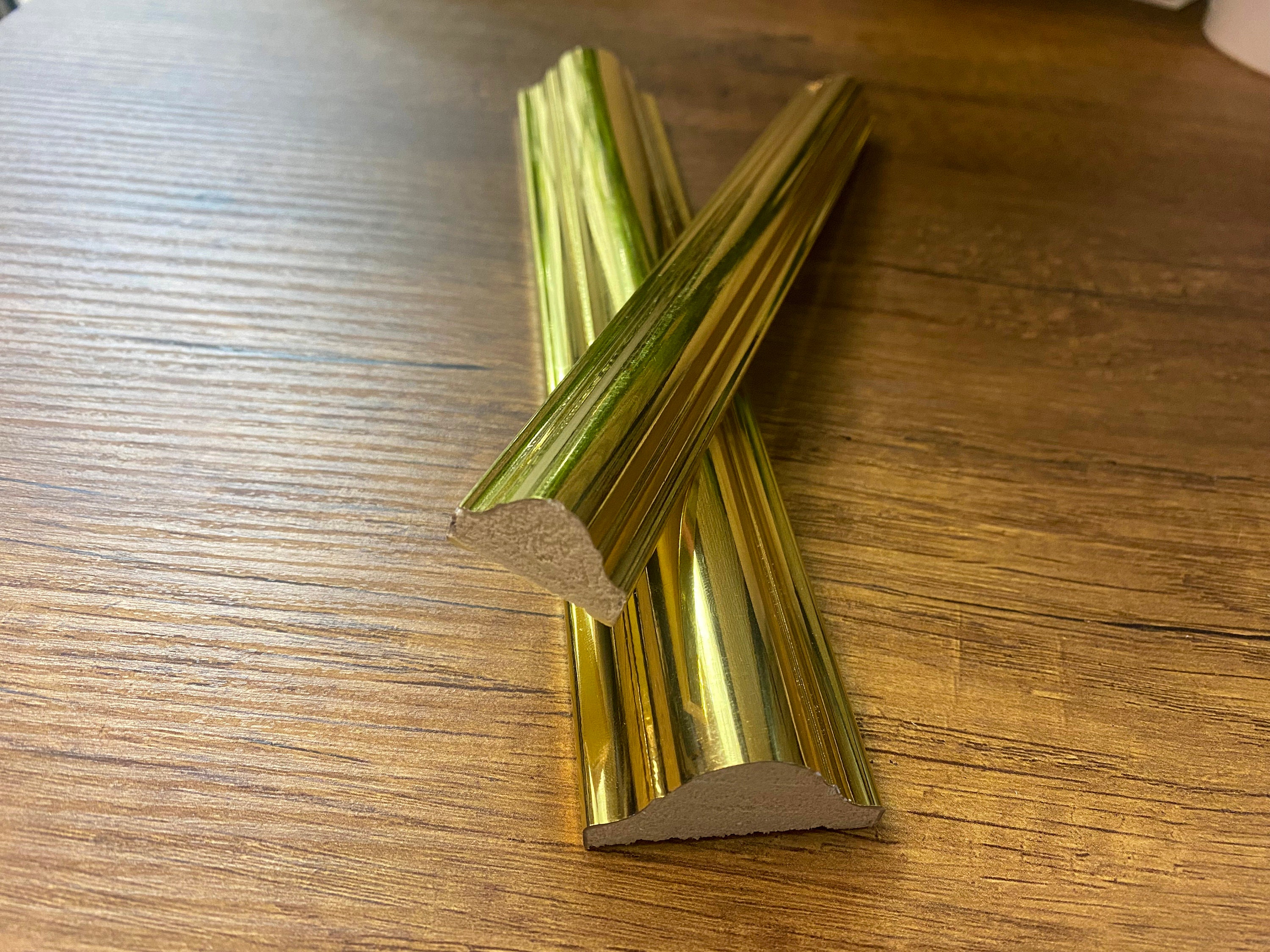 Golden Wall Molding Kit Shiny Gold Wall Moldings Gold - Etsy Canada