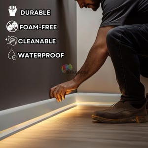 Baseboard Molding With Led Duct, Each Pieces 240x10cm/9,4''wx3,9''h ...