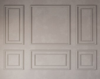 Wall Molding Design Panel Moldings, Pre-cut Ready to Install Paintable White Wall Panel, Water ...