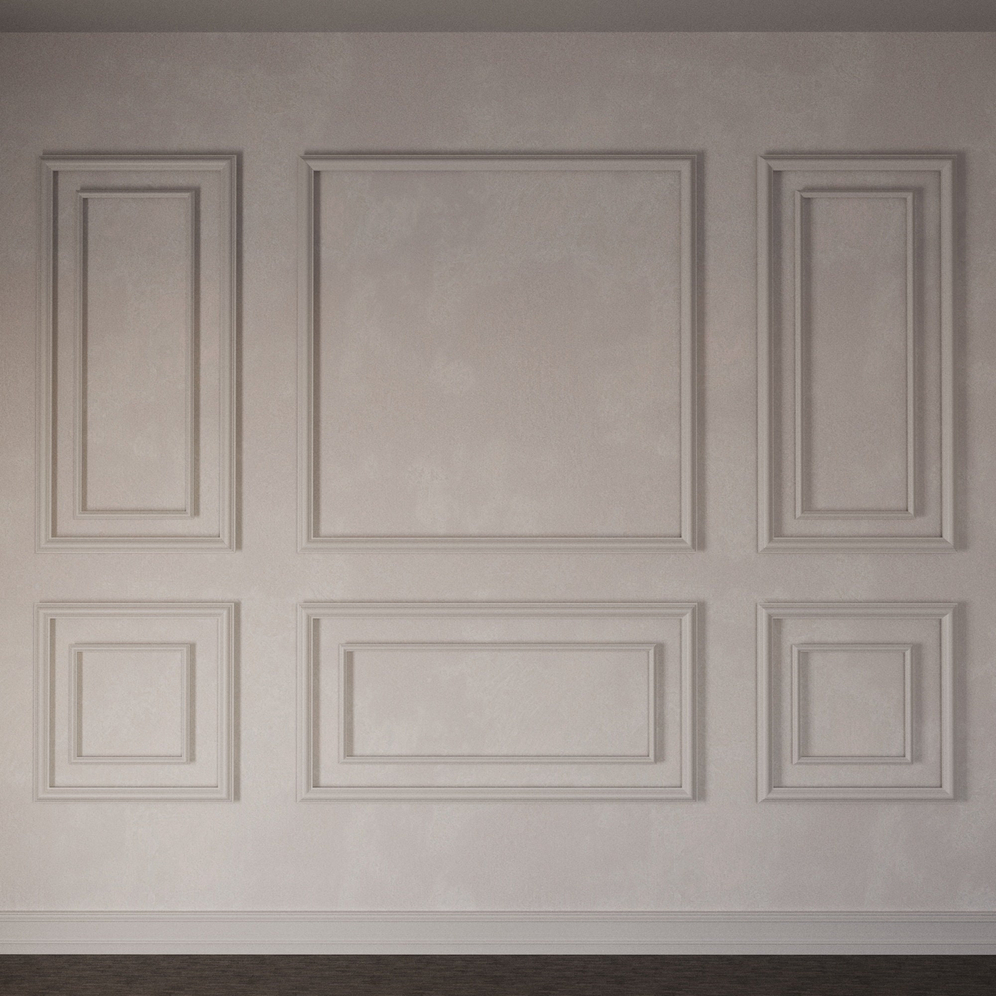 White Wall Moldings, Paintable Double Mouldings, Decorative Wall ...