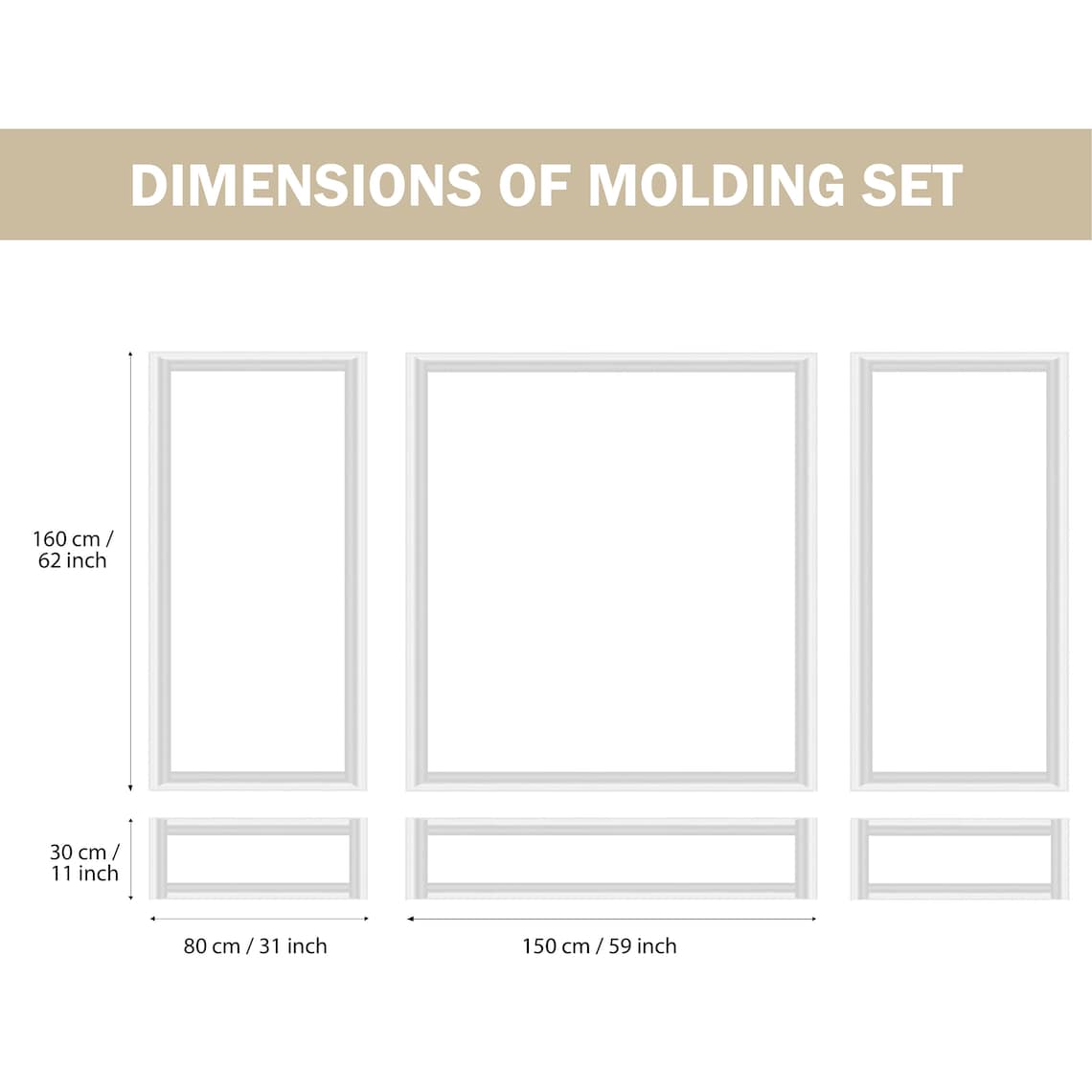 Wall Moulding Design Panel Moldings Pre-cut Ready to Install - Etsy