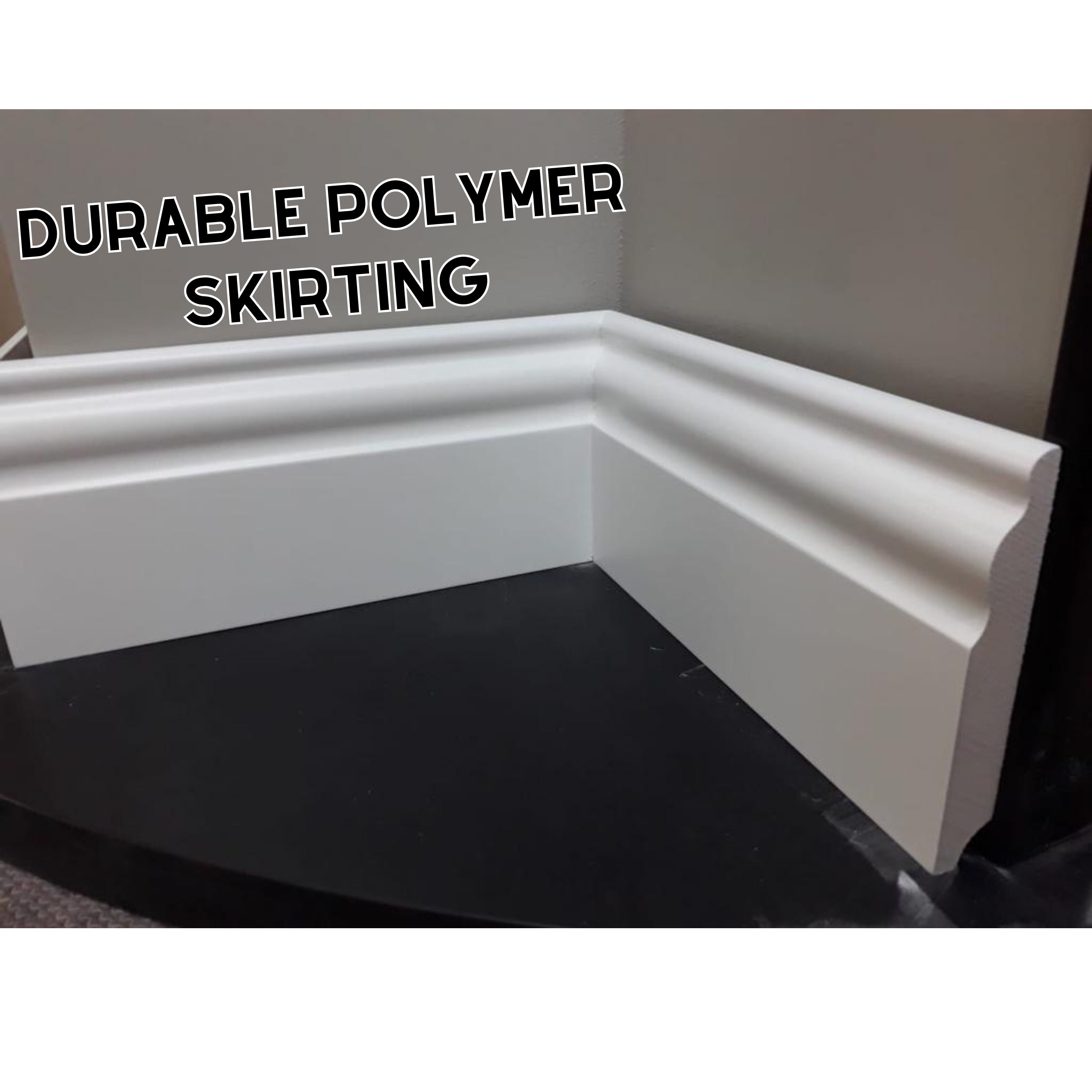 Baseboard Molding: One Package is 12 Boards (28,8 M) - Paintable White ...