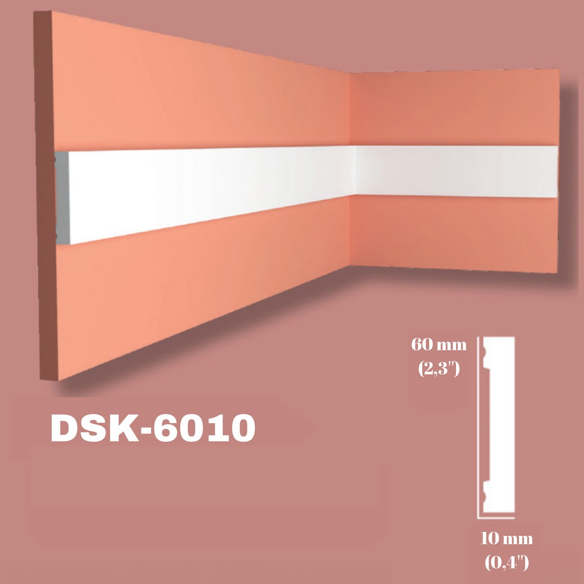 Ready Assemble Wall Molding Kit Pre-cut 6 Cm Modern Mouldings - Etsy Canada