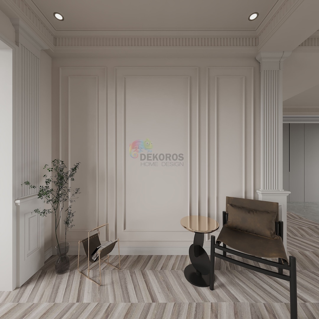 2.5 Cm Wall Molding Frame Kit, Wall Panel, Paintable White Moldings ...